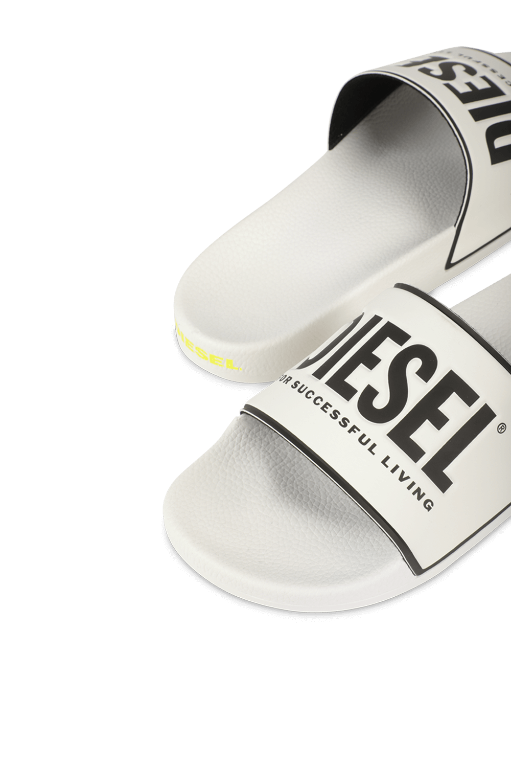 Diesel Logo Sliders in White | Factory 54