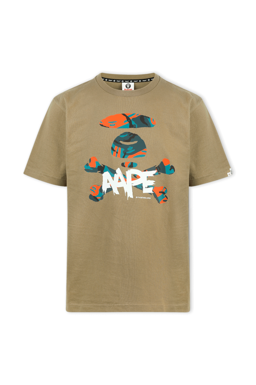 AAPE Logo Tee in Dark Beige | Factory 54