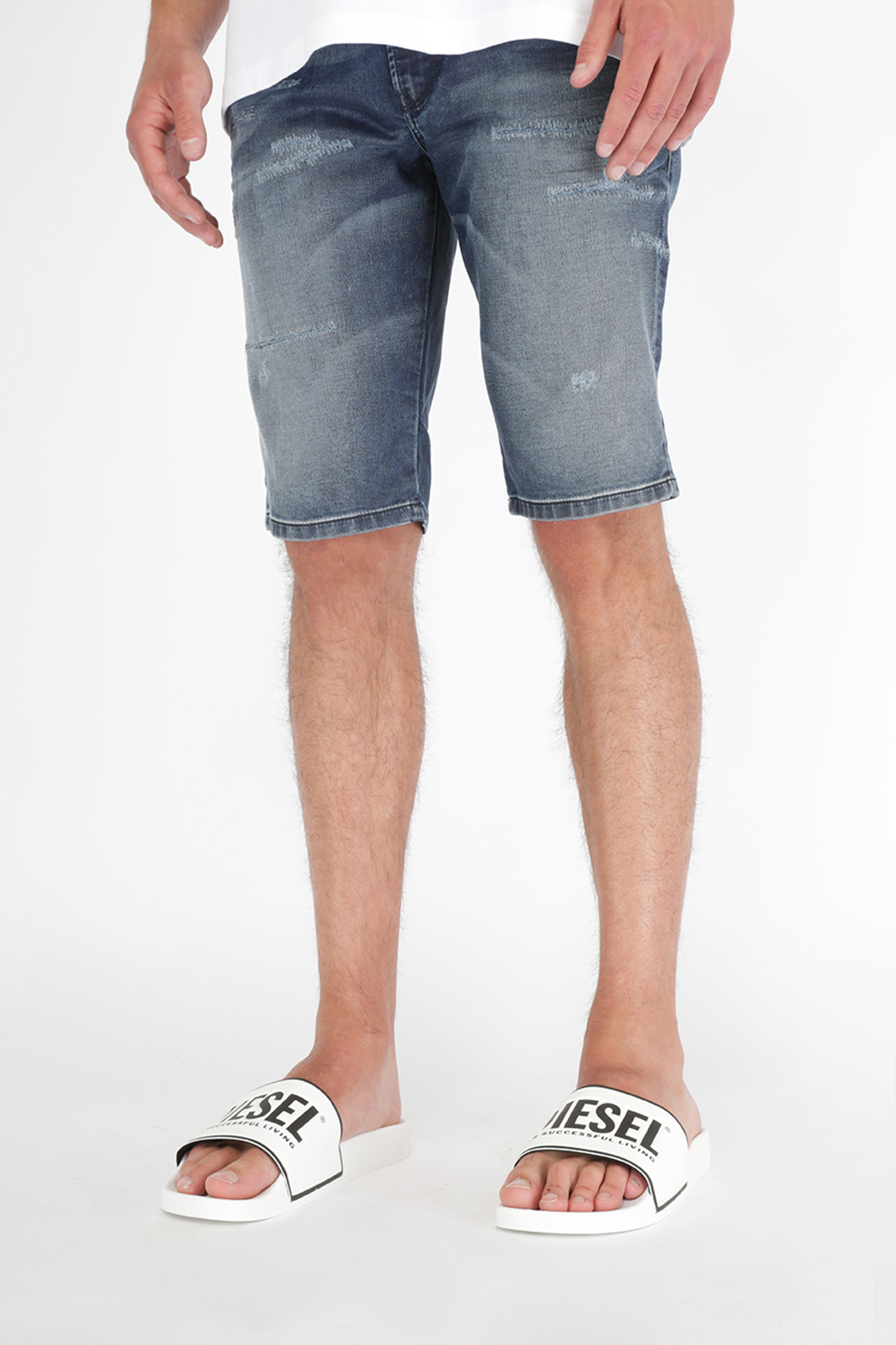 Diesel Logo Sliders in White | Factory 54